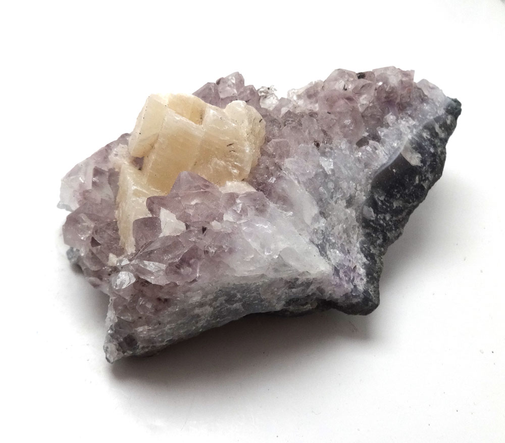 Brazilian Amethyst with Calcite Cluster