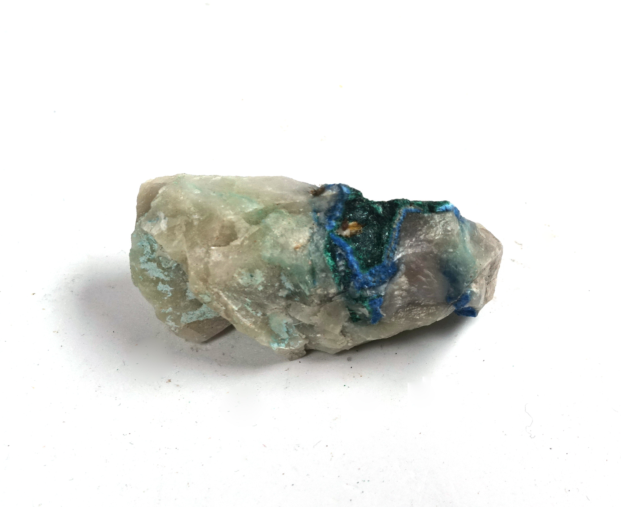 Shattuckite and Malachite Matrix