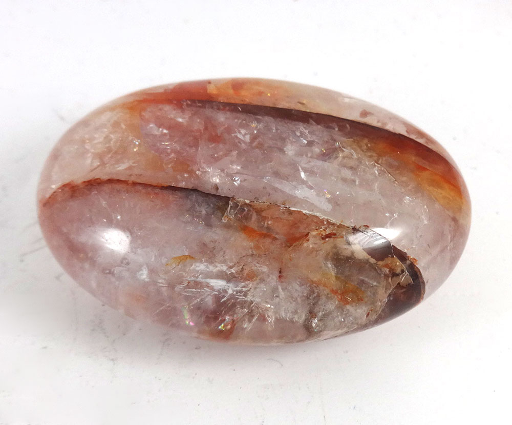 Hematite Quartz Freeform Pebble with Inclusions