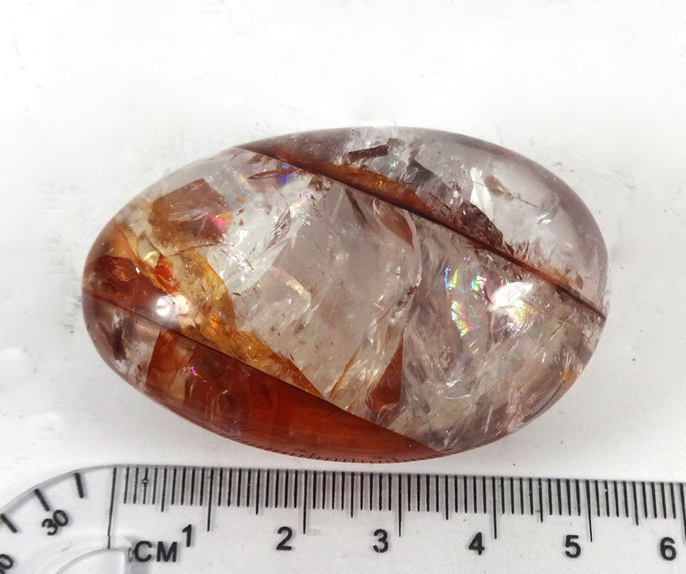 Hematite Quartz Freeform Pebble with Inclusions