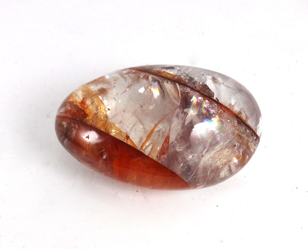 Hematite Quartz Freeform Pebble with Inclusions