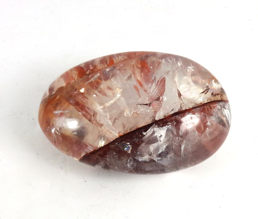 Hematite Quartz Freeform Pebble with Inclusions