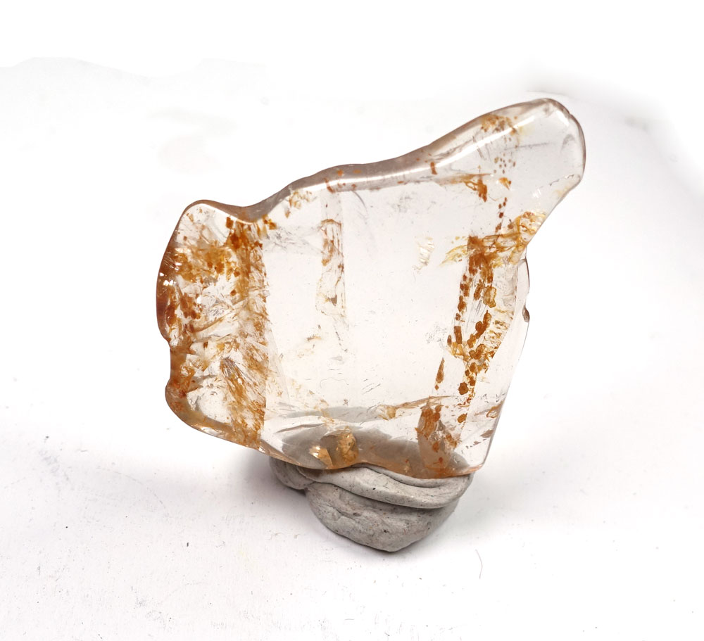 Golden Healer Clear Quartz Slice